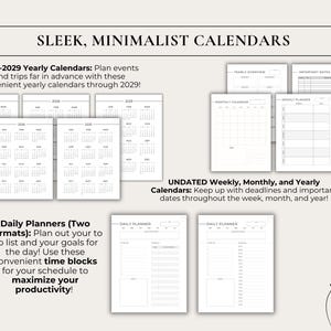 Printable Minimalist Planner for Students, Note Taking Templates and ...