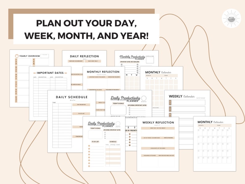 Printable Academic Year Agenda College Student Planner - Etsy