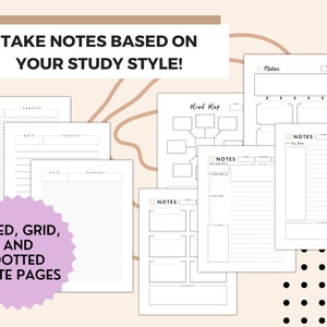 Printable Minimalist Student Planner Academic Year Agenda - Etsy