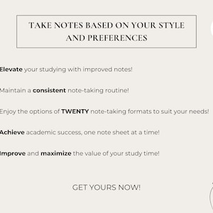 The Ultimate Printable Note Taking Templates Bundle for Students, Class ...