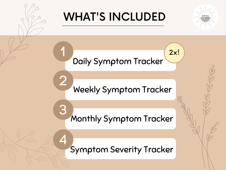 Printable Symptom Trackers, Digital Symptom Log, Chronic Illness ...