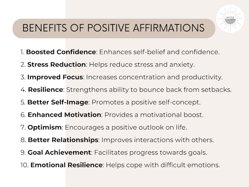50 Positive Affirmation Cards for Self-love, Mindfulness, and ...