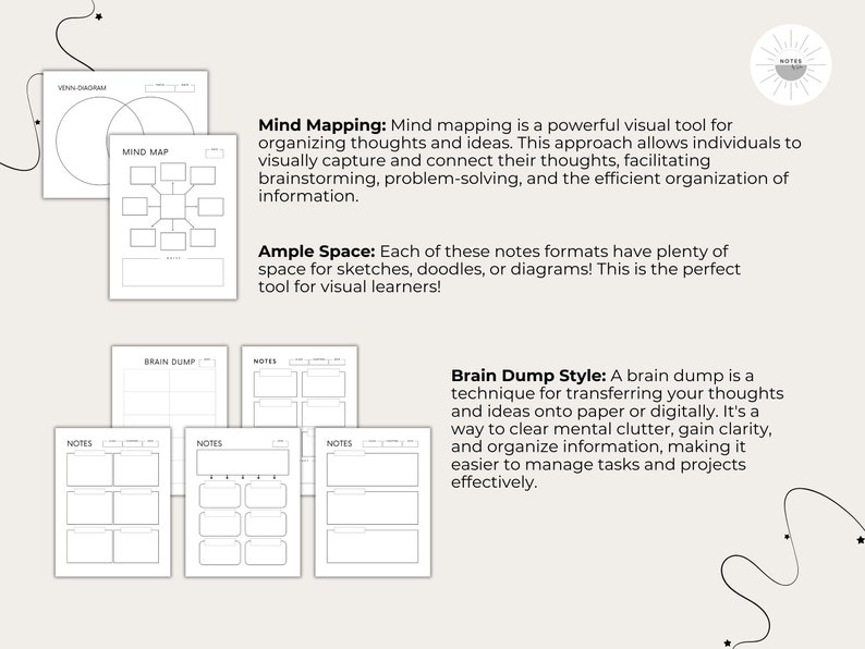The Ultimate Printable Note Taking Templates Bundle for Students, Class ...