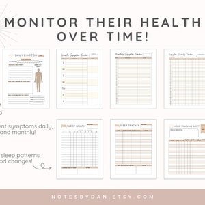 Kids Medical History Binder Bundle, Child Symptom Tracker, Pediatric ...