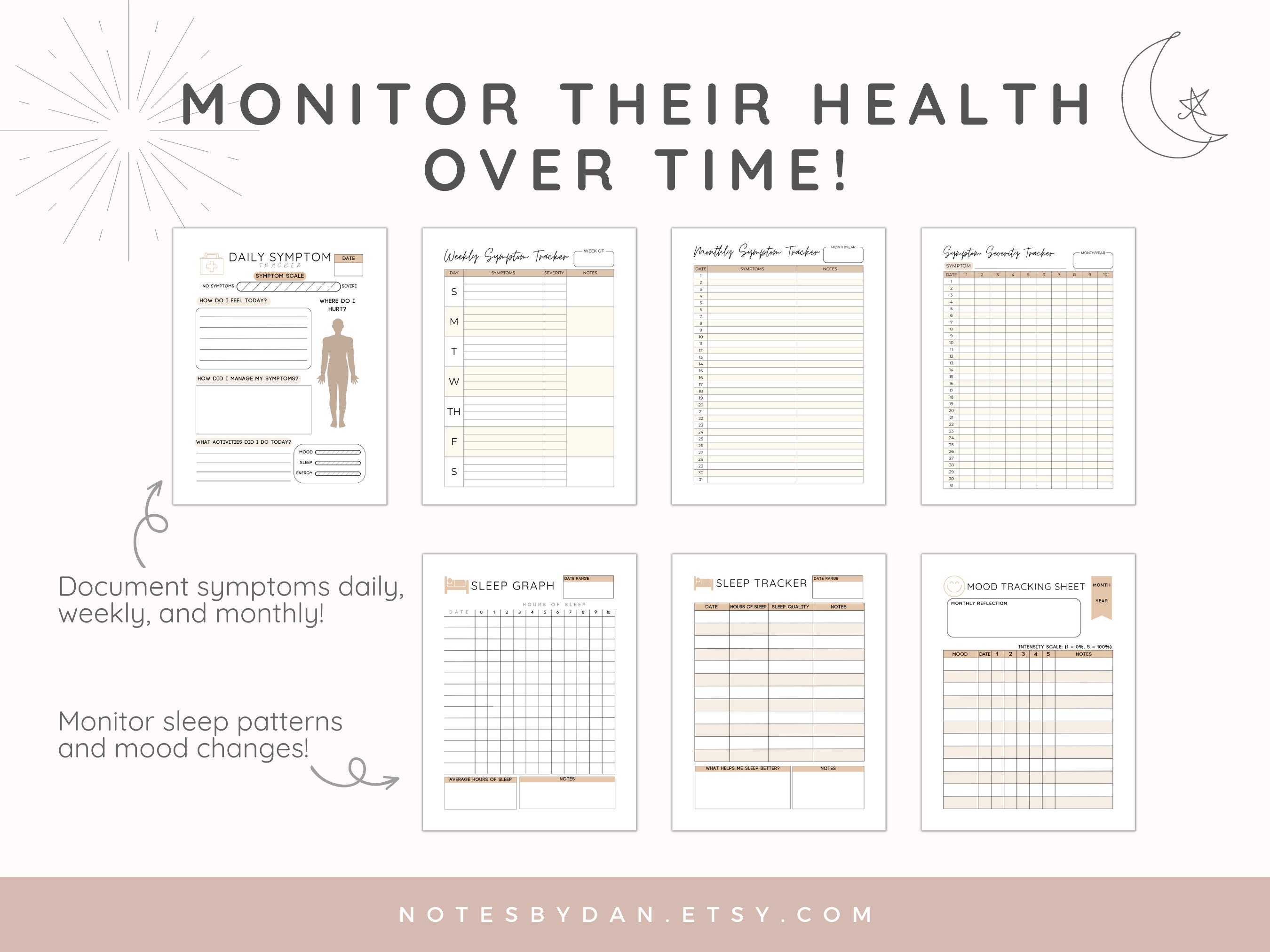 Kids Medical History Binder Bundle, Child Symptom Tracker, Pediatric ...