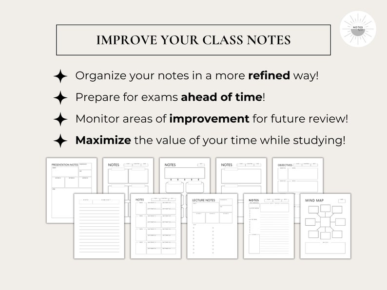 The Ultimate Printable Note Taking Templates Bundle for Students, Class ...