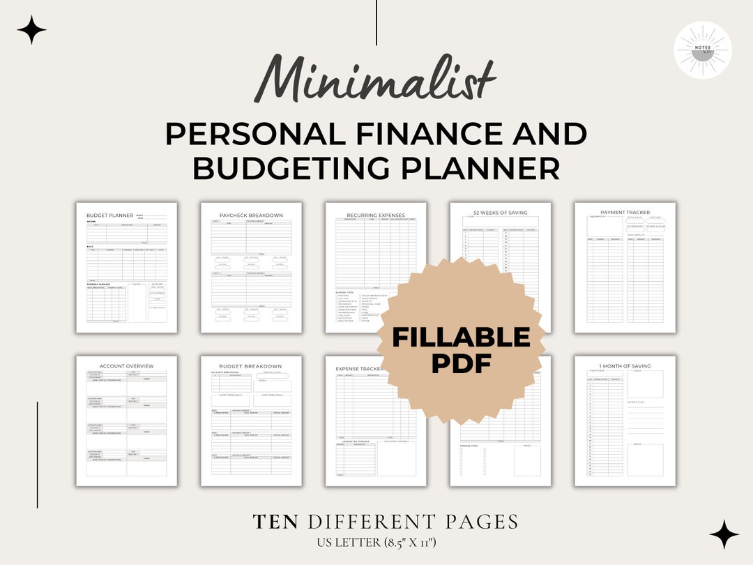 Personal Finance and Budgeting Bundle, Digital Download PDF, Simple ...