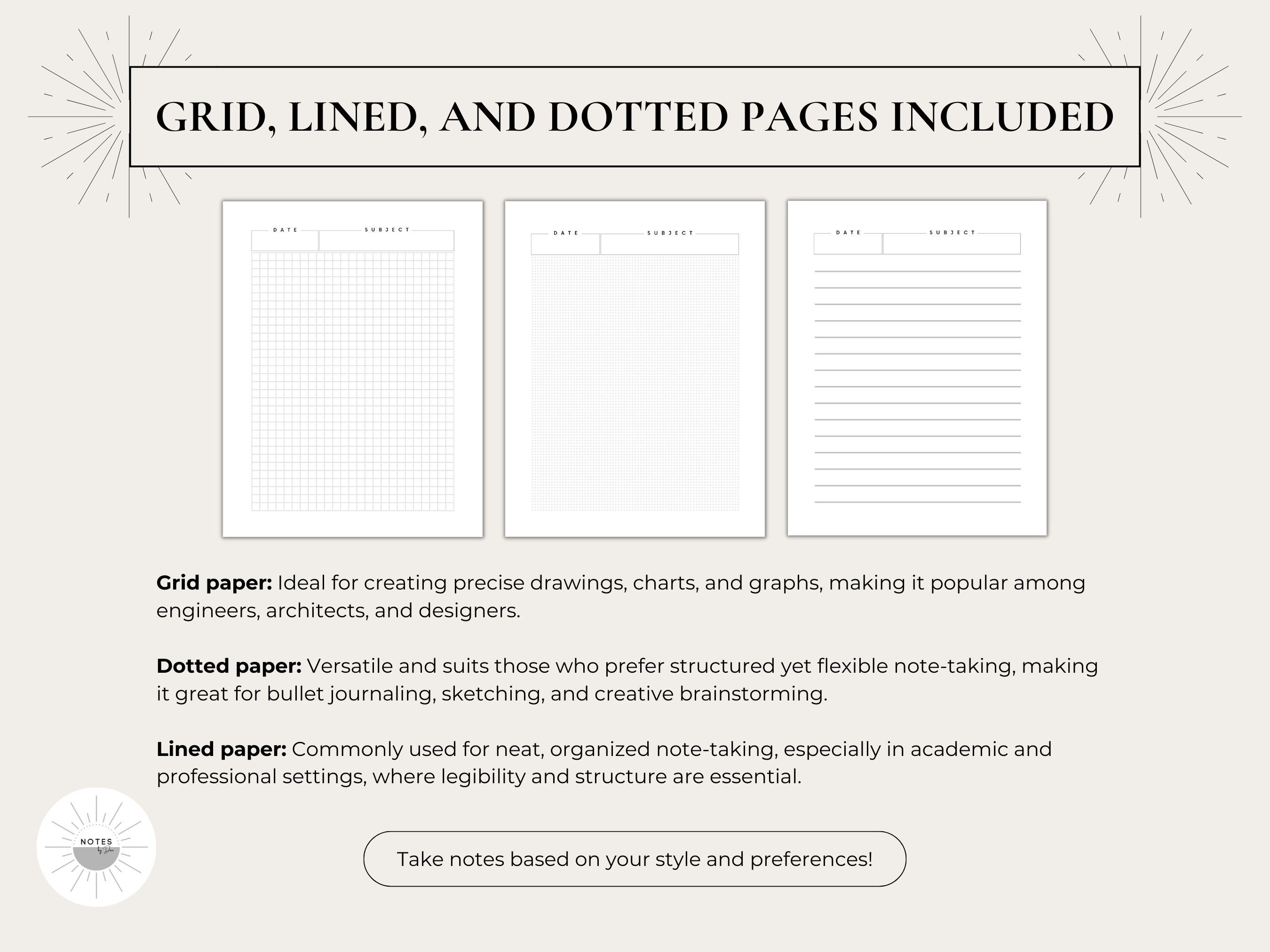 The Ultimate Printable Note Taking Templates Bundle for Students, Class ...
