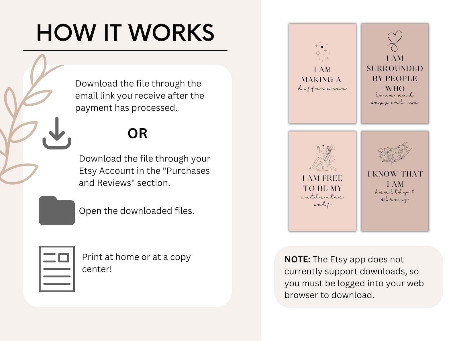 50 Positive Affirmation Cards for Self-love, Mindfulness, and ...