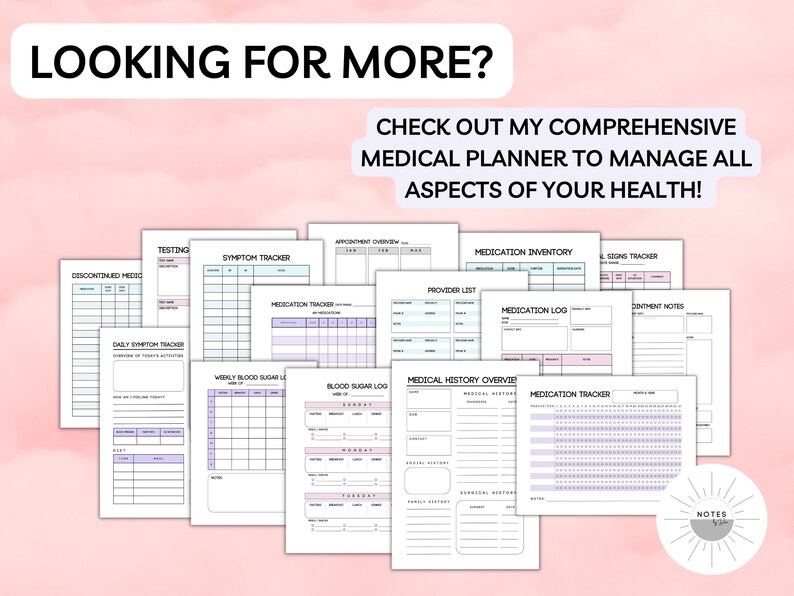 Symptom Tracking Sheet, Daily Symptom Log, Chronic Illness Journal - Etsy