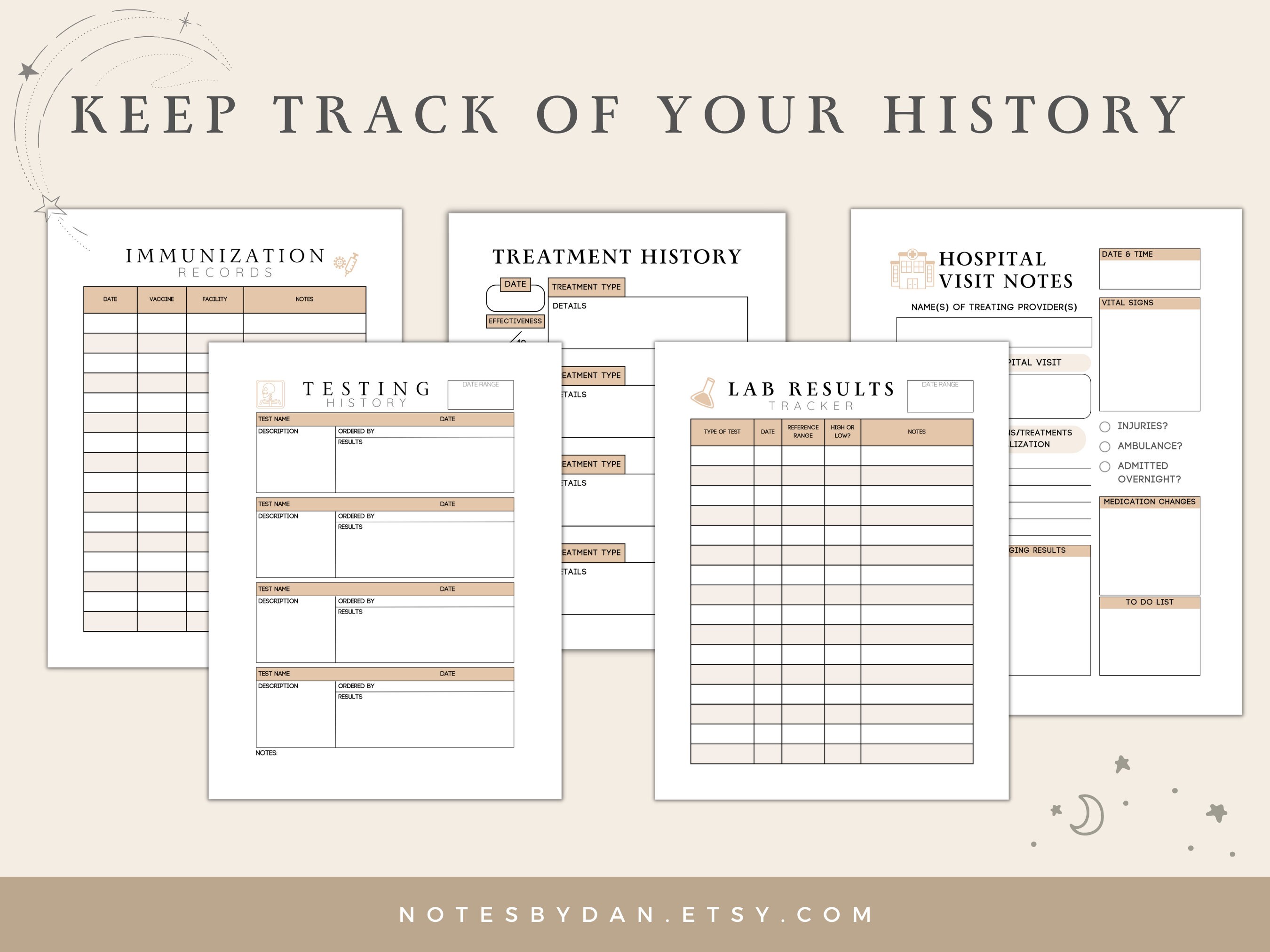 Complete Printable Medical Planner Bundle, Child Symptom Tracker ...