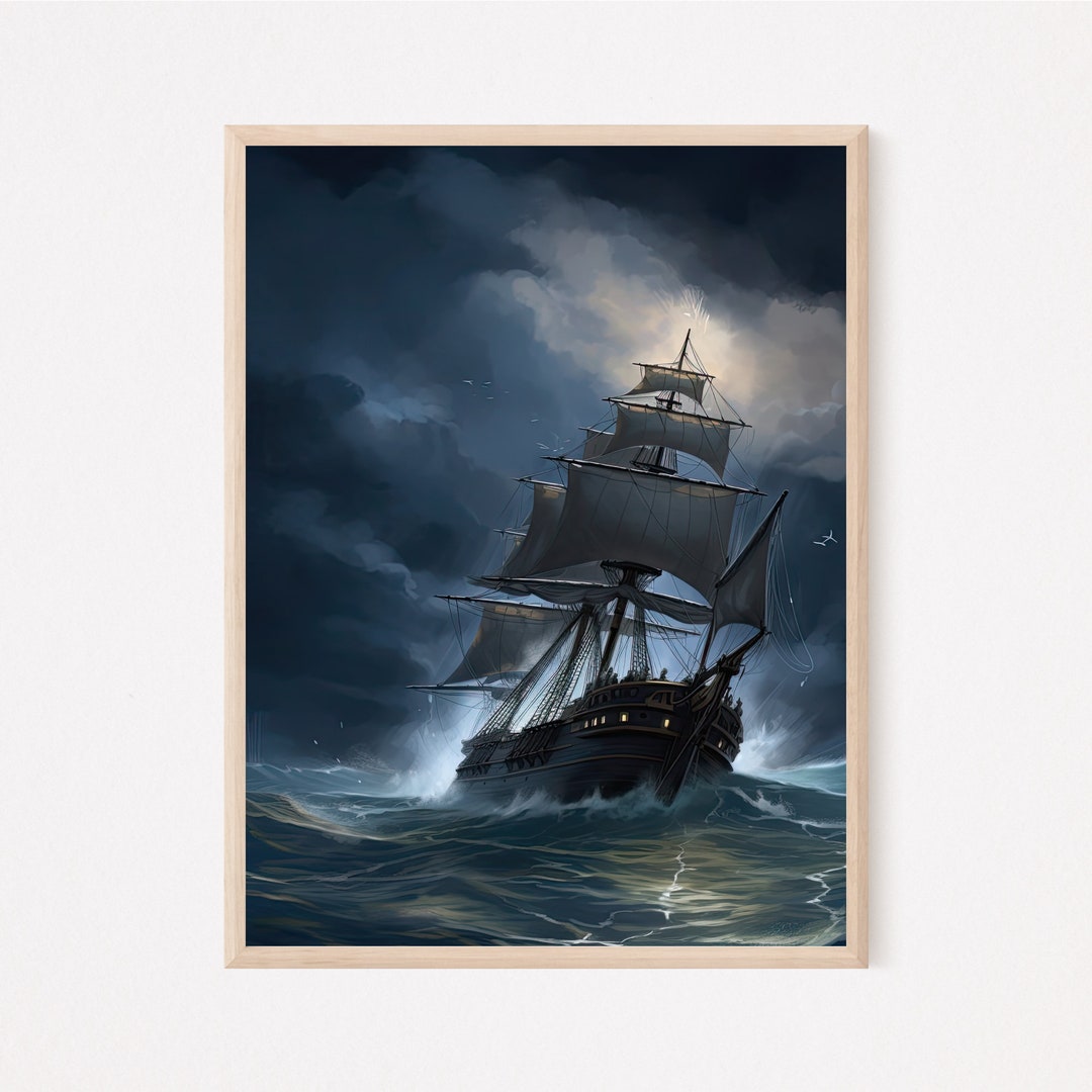 Printable Wall Art, Lost at Sea, Waves, Intense, Powerful, Hi Res ...