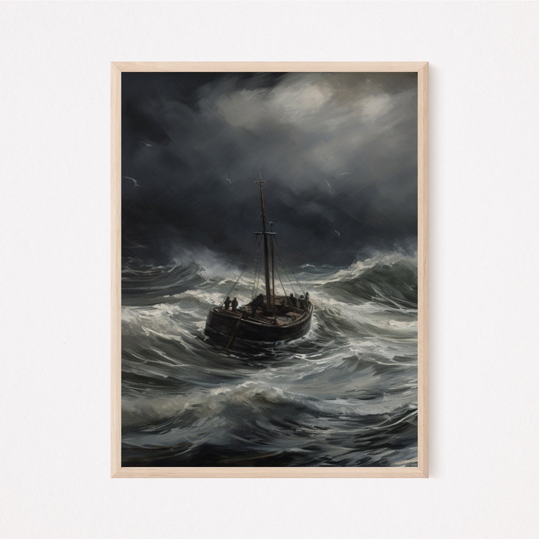 Printable Wall Art, Lost at Sea, Waves, Intense, Powerful, Hi Res ...