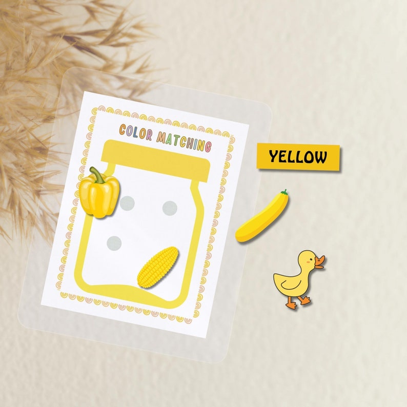 Color Matching Game, Busy Book Printable, Educational Activity, Busy ...