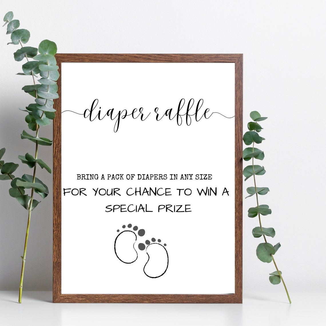 Printable Diaper Raffle Kit, DIY Diaper Raffle Ticket and Sign, Baby ...