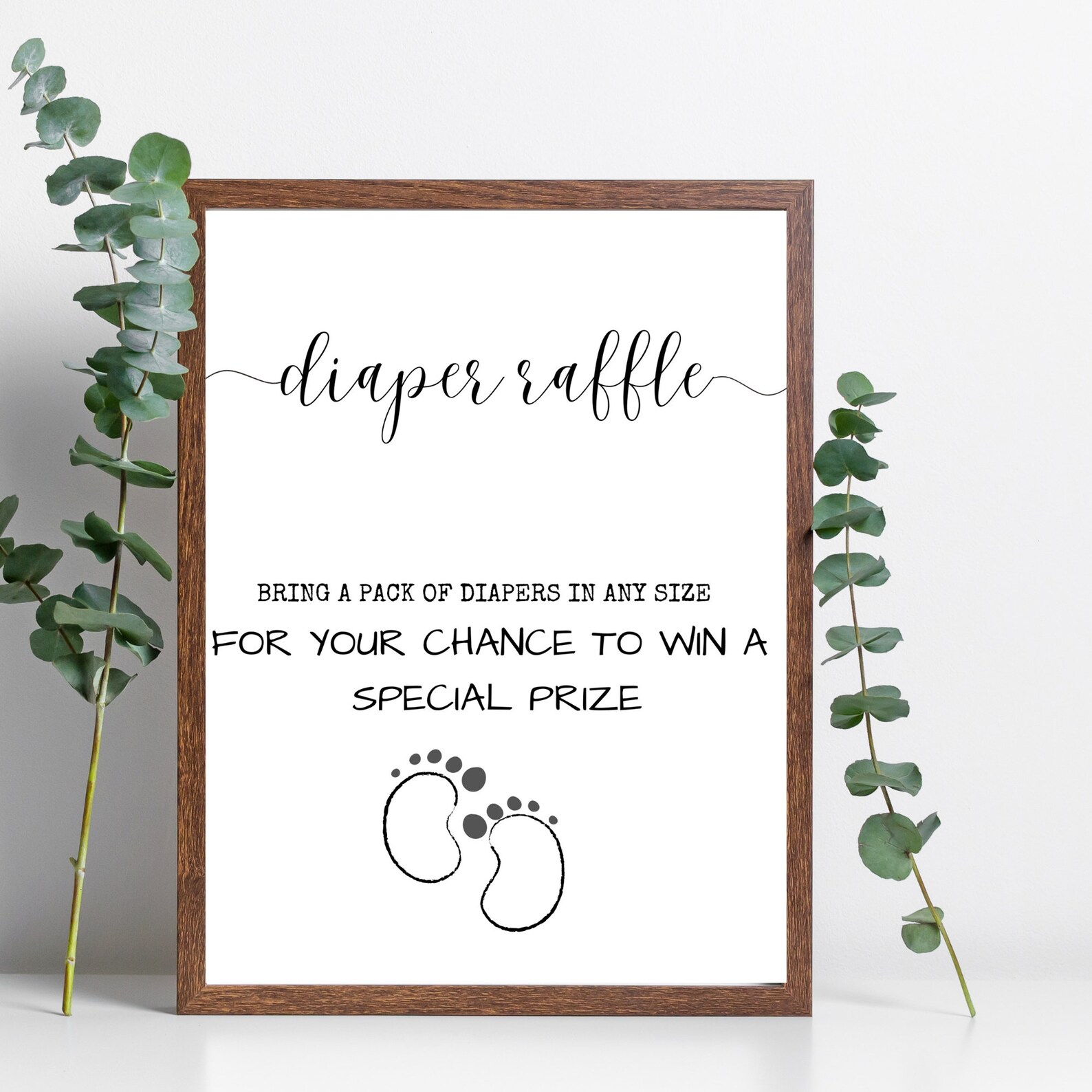 Printable Diaper Raffle Kit, DIY Diaper Raffle Ticket and Sign, Baby ...