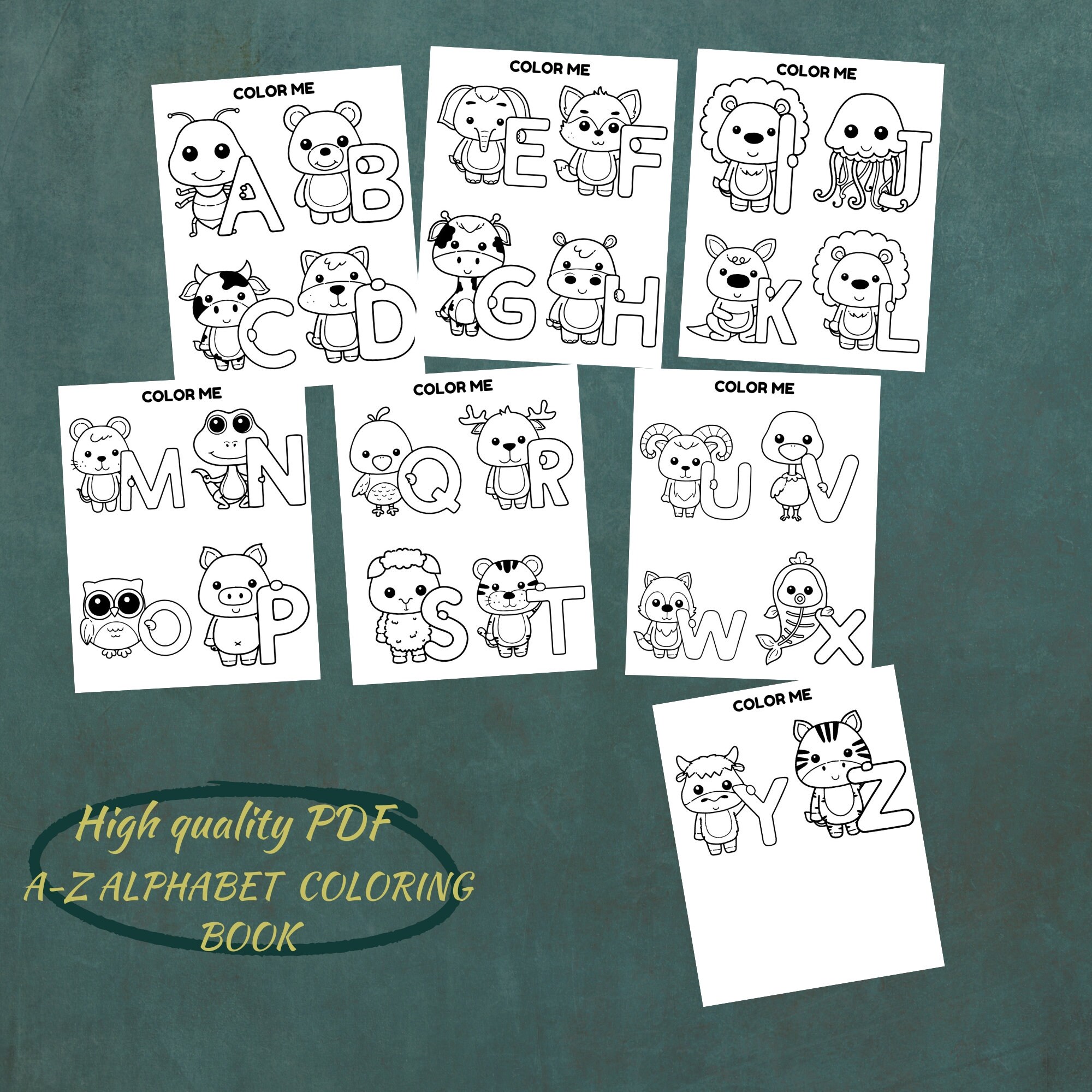 26 Printable Alphabet Letter Sounds Book,preschool-kdg Phonics.abc ...