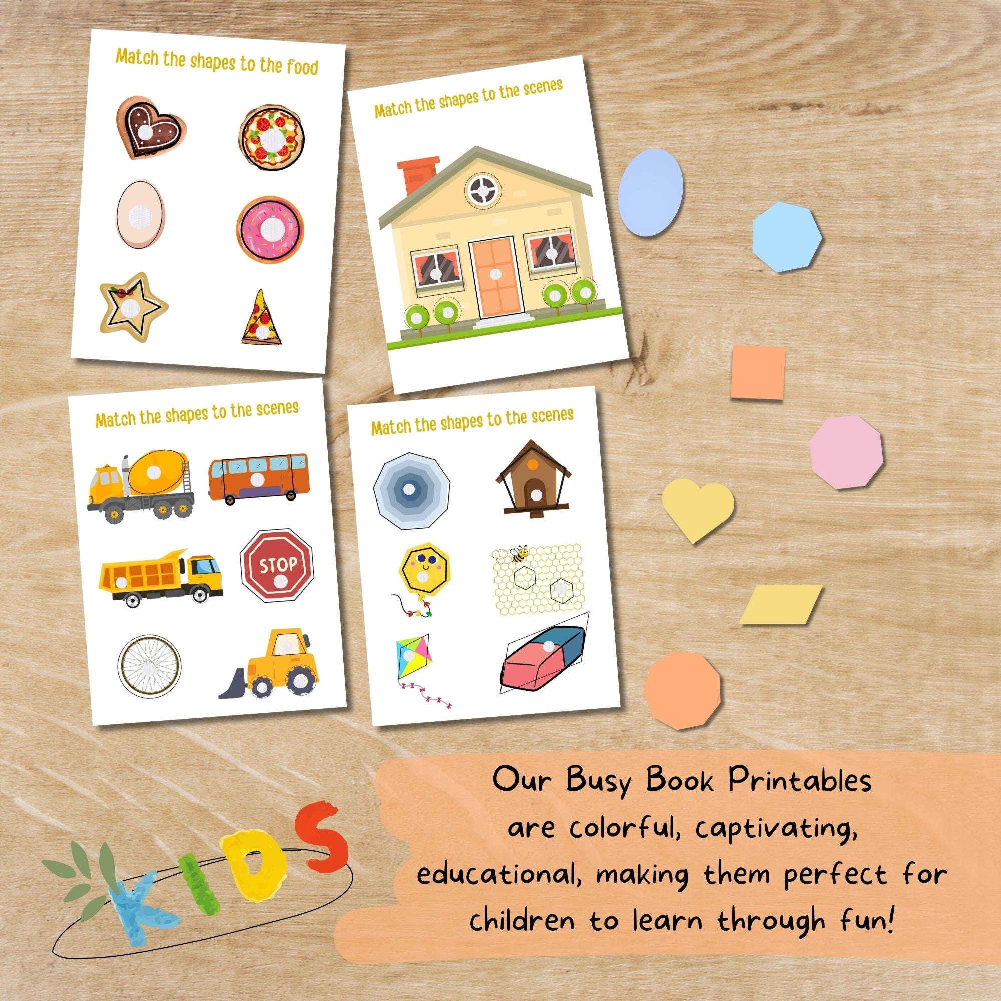 Shape Matching, Shape Activity, Preschool Printable, Homeschool ...