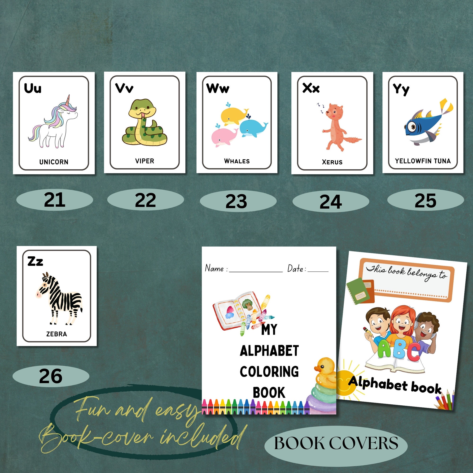 26 Printable Alphabet Letter Sounds Book,preschool-kdg Phonics.abc ...