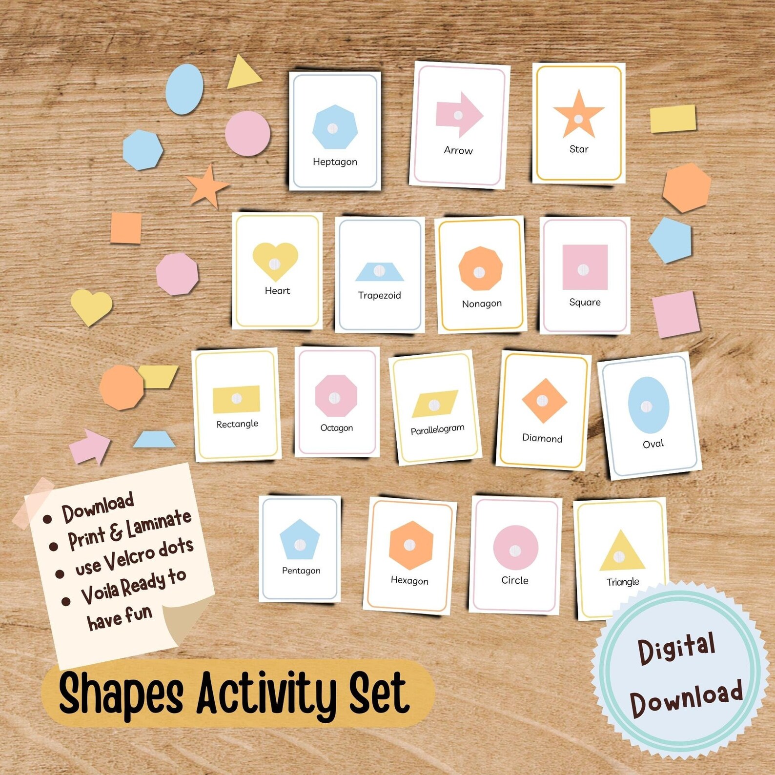 Shape Matching, Shape Activity, Preschool Printable, Homeschool ...