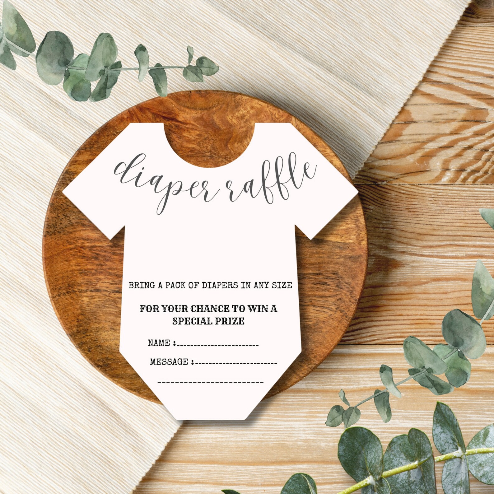 Printable Diaper Raffle Kit, DIY Diaper Raffle Ticket and Sign, Baby ...