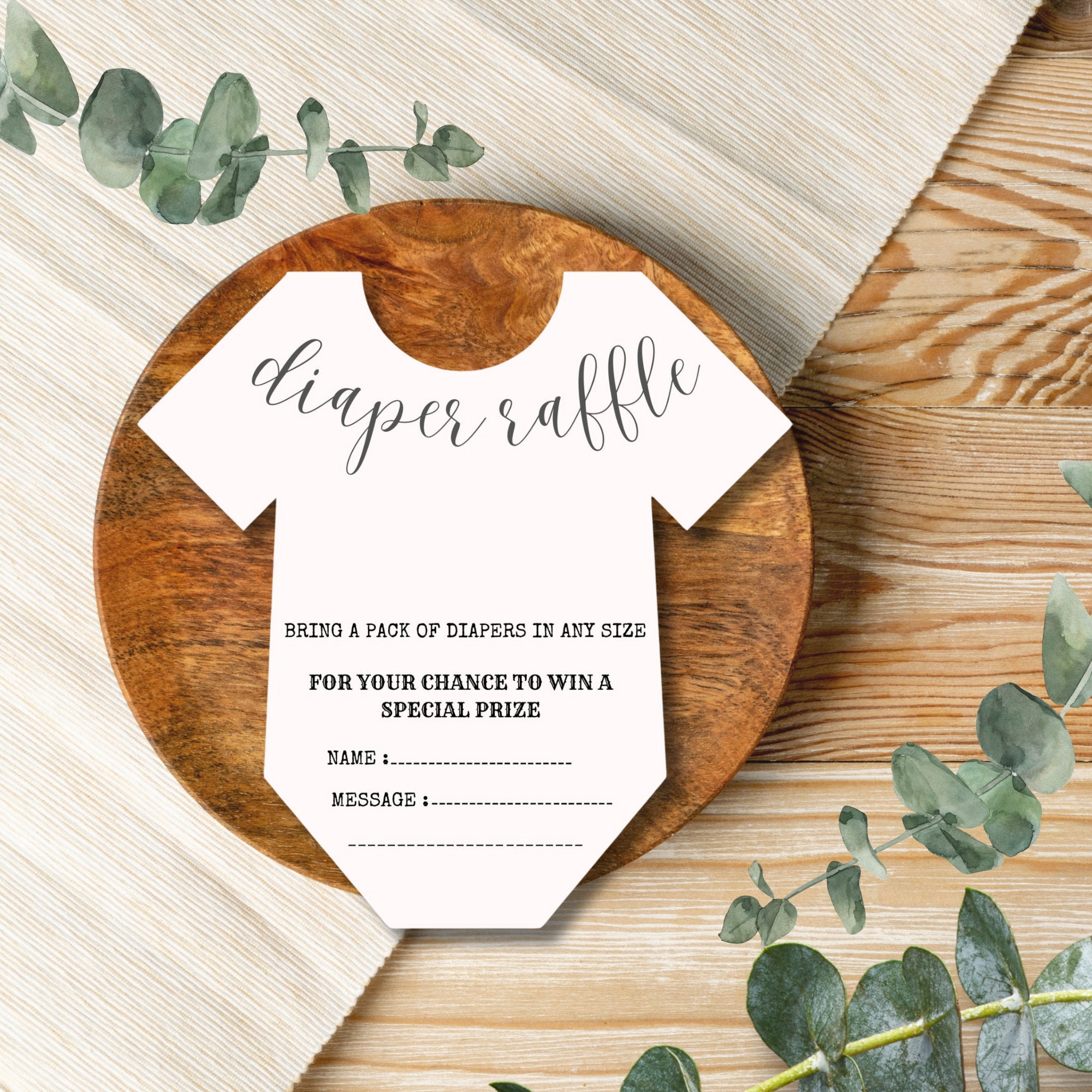 Printable Diaper Raffle Kit, DIY Diaper Raffle Ticket and Sign, Baby ...