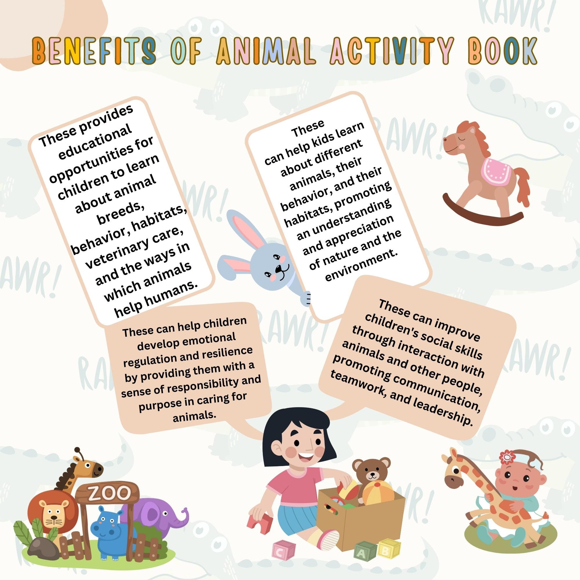 Animals Busy Book Printable, Educational Activity, Homeschool Worksheet ...