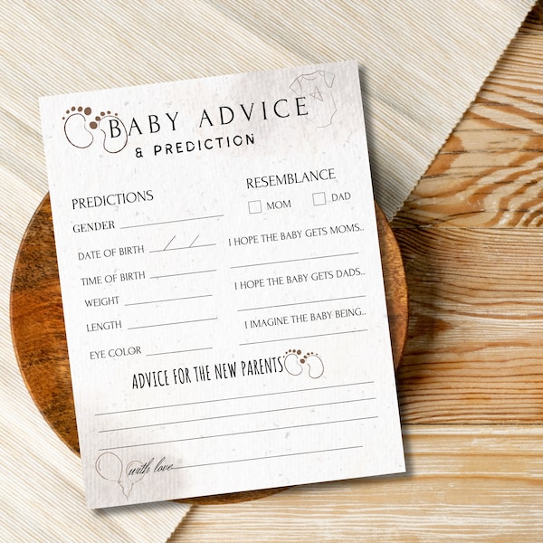 Baby Predictions Printables - Etsy