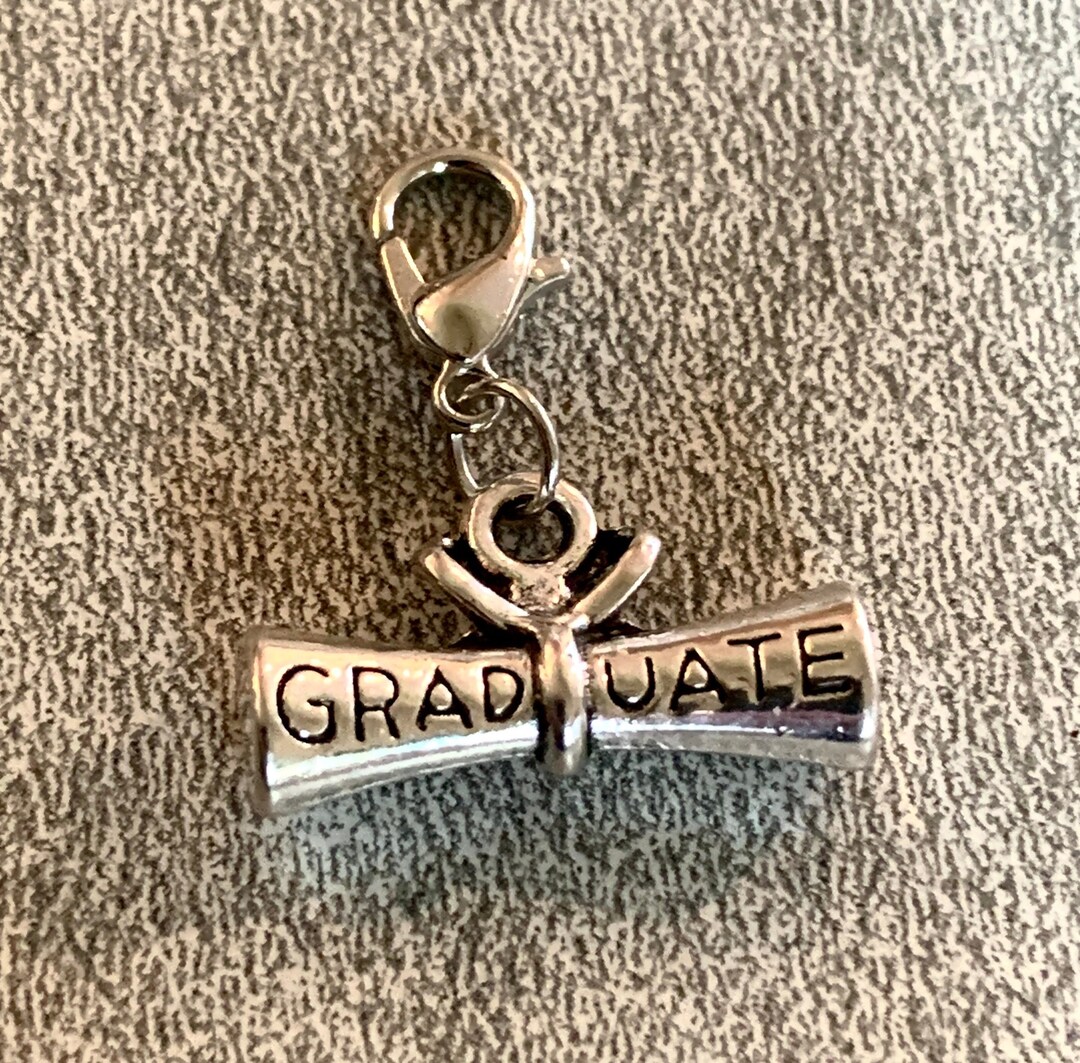 Diploma GRADUATION Clip-on Charm for Jewelry Making, Purse Charm ...
