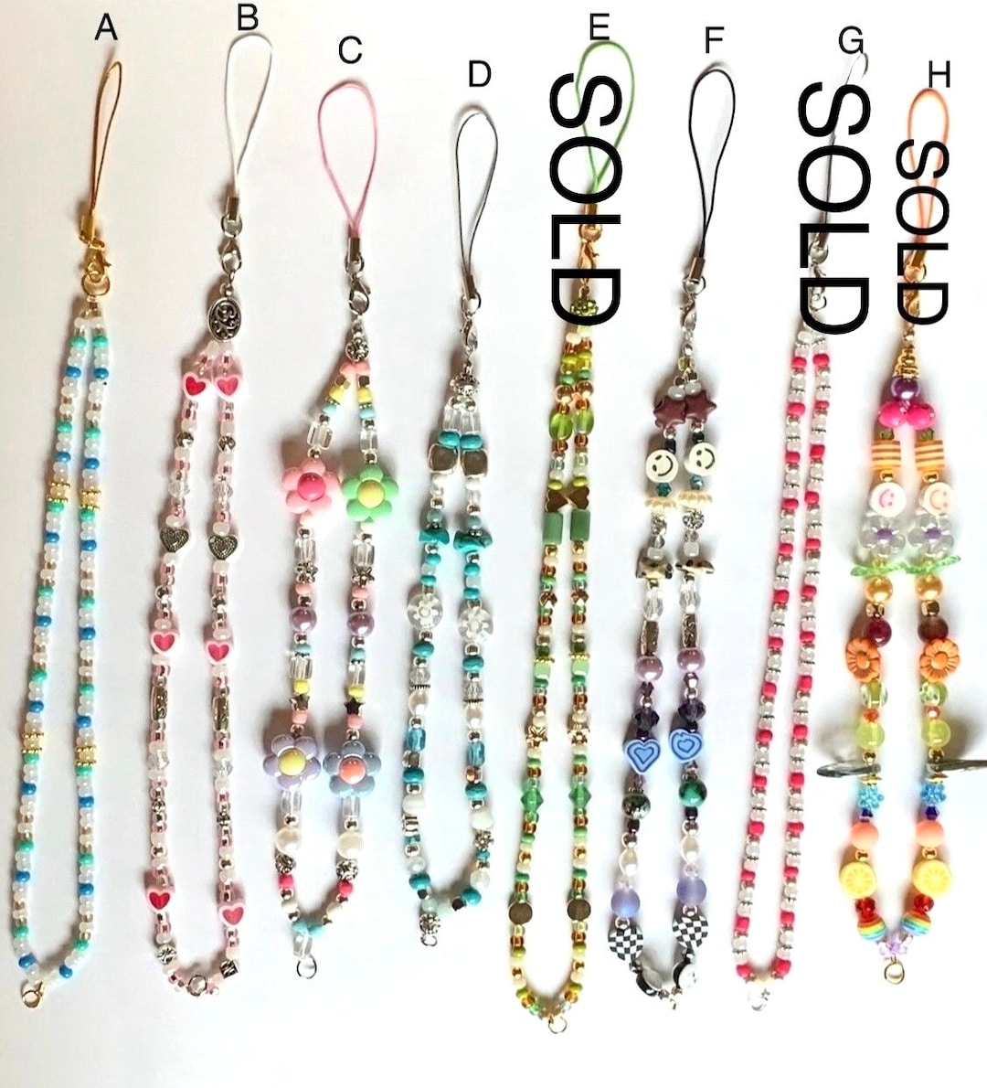 Beautiful Customized Y2K Beaded Cell Phone Straps Plus Interchangeable ...