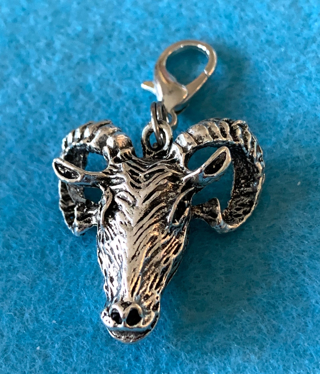 Large RAM Head Clip-on Charm With Lobster Clasp for Jewelry, Stitch ...