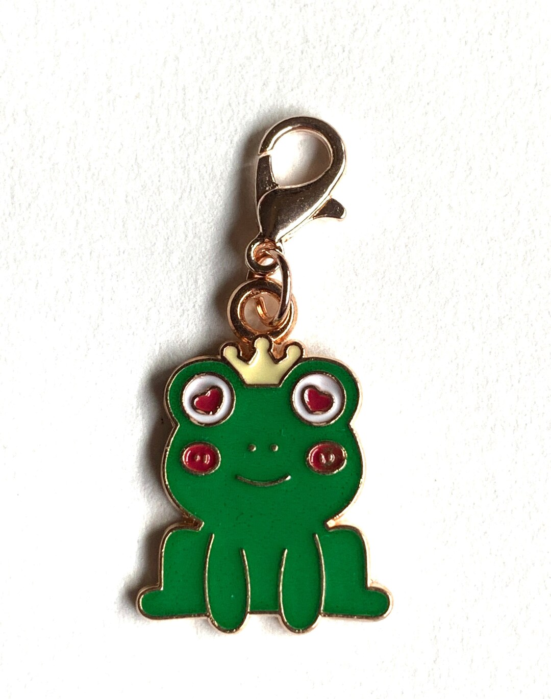 FROG PRINCE Clip-on, Dangling Lobster Clasp Charm Jewelry, Stitch ...