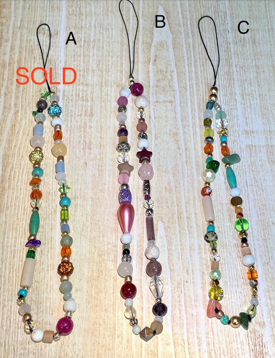 Beautiful Customized Y2K Beaded Cell Phone Wristlet Strap Made With ...