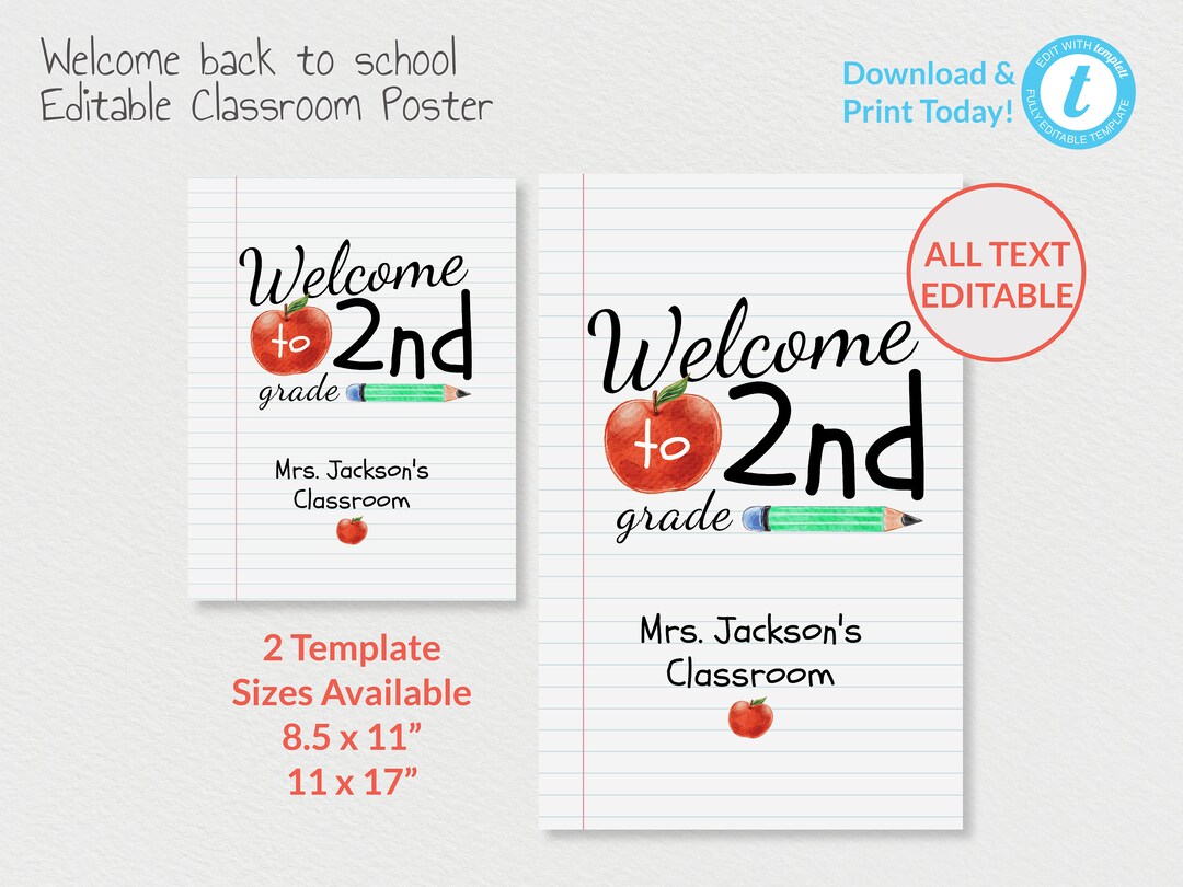 Custom Teacher Classroom Sign Printable Classroom Decor - Etsy