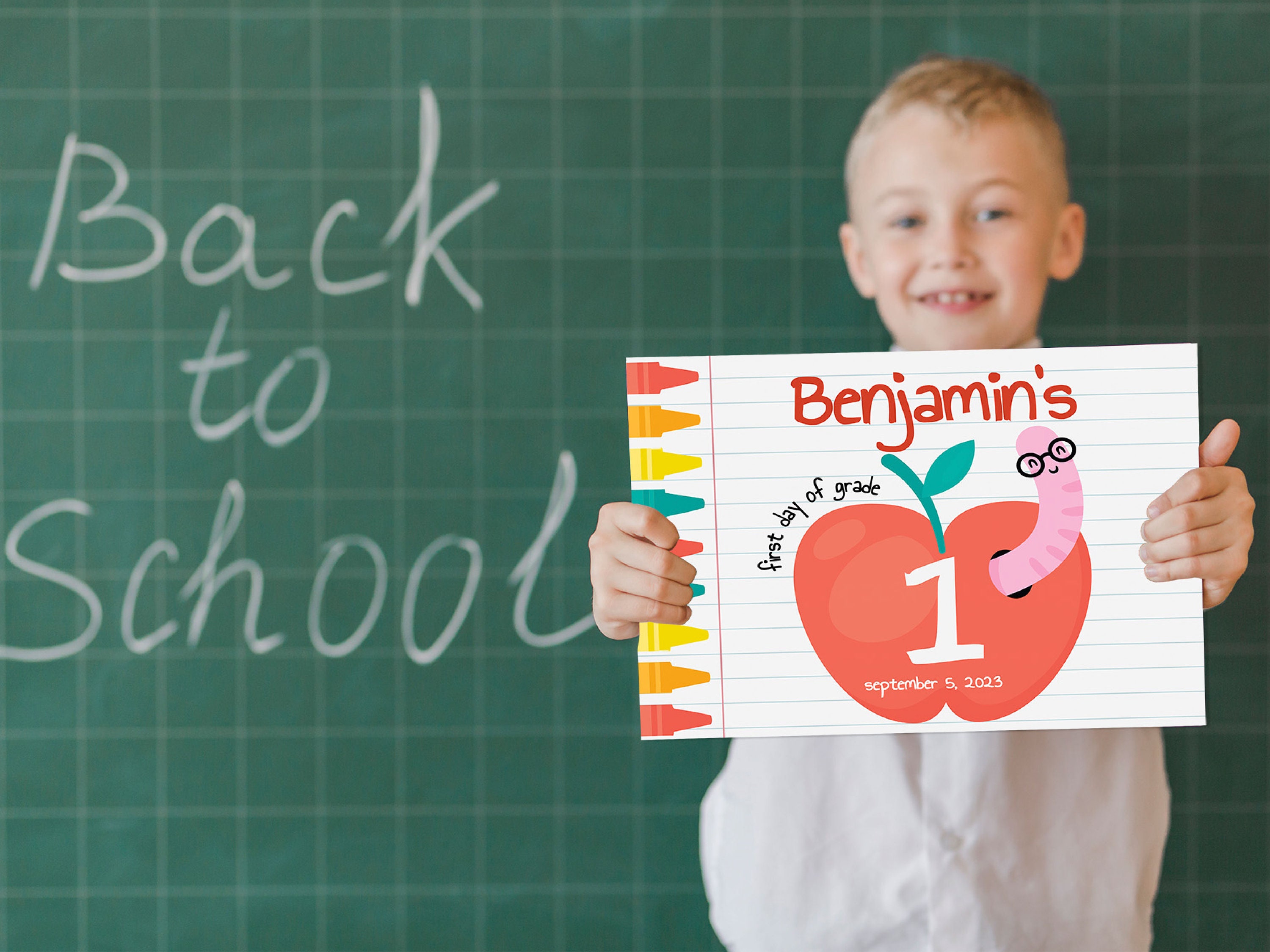 First Day of Grade 1, First Day of School Sign, Kindergarten, Back to ...