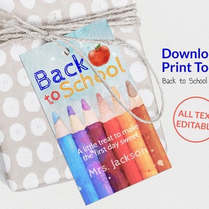 Back to School Gift Tag, Welcome Back Gift Tags for Students, Teacher ...