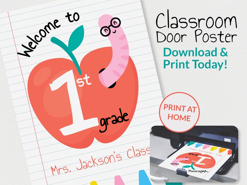 Custom First Grade Classroom Decor, Teacher Resource Classroom Sign ...