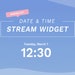Minimalist Date and Time Stream Widget Color Customizable for Twitch Streams - Etsy