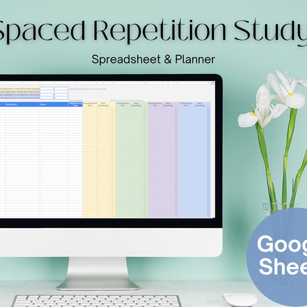 Study Spreadsheet Template - Etsy UK