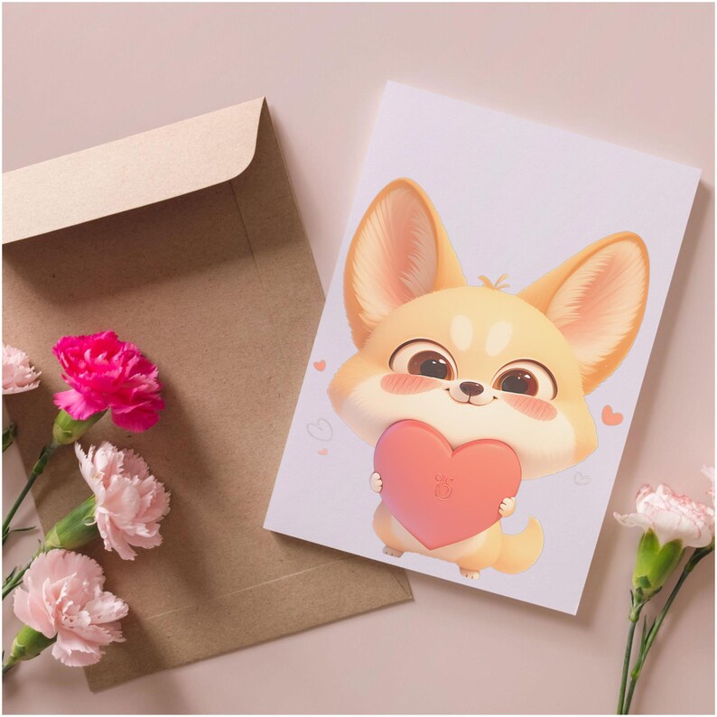 Fox Clipart Cute Heart Svg Png Digital Download Woodland Animal ...