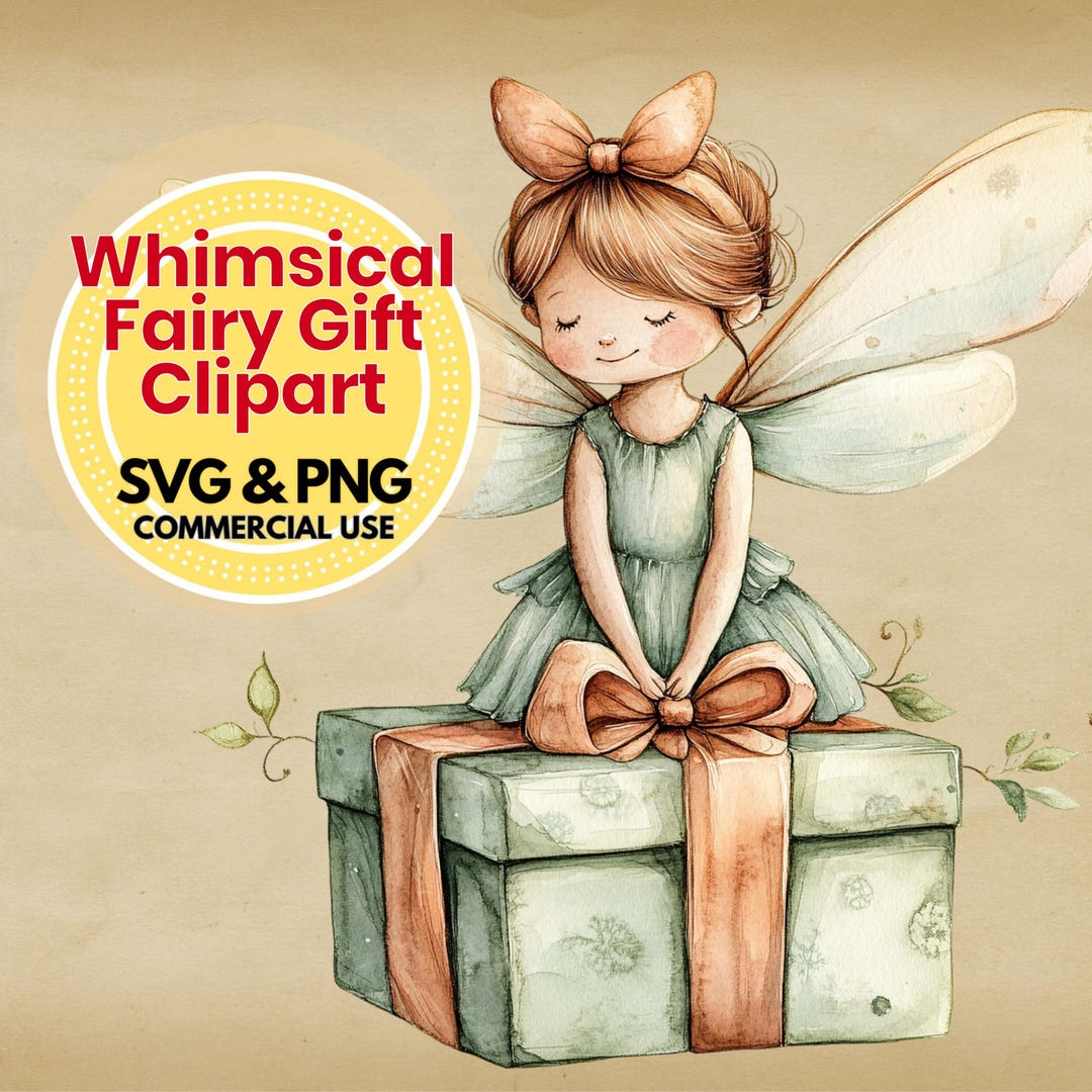 Fairy Clipart Watercolor Digital Download Cute Magical Character for ...