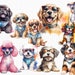 Watercolor Puppy Dog Breeds Clipart Bundle - Instant Download for ...