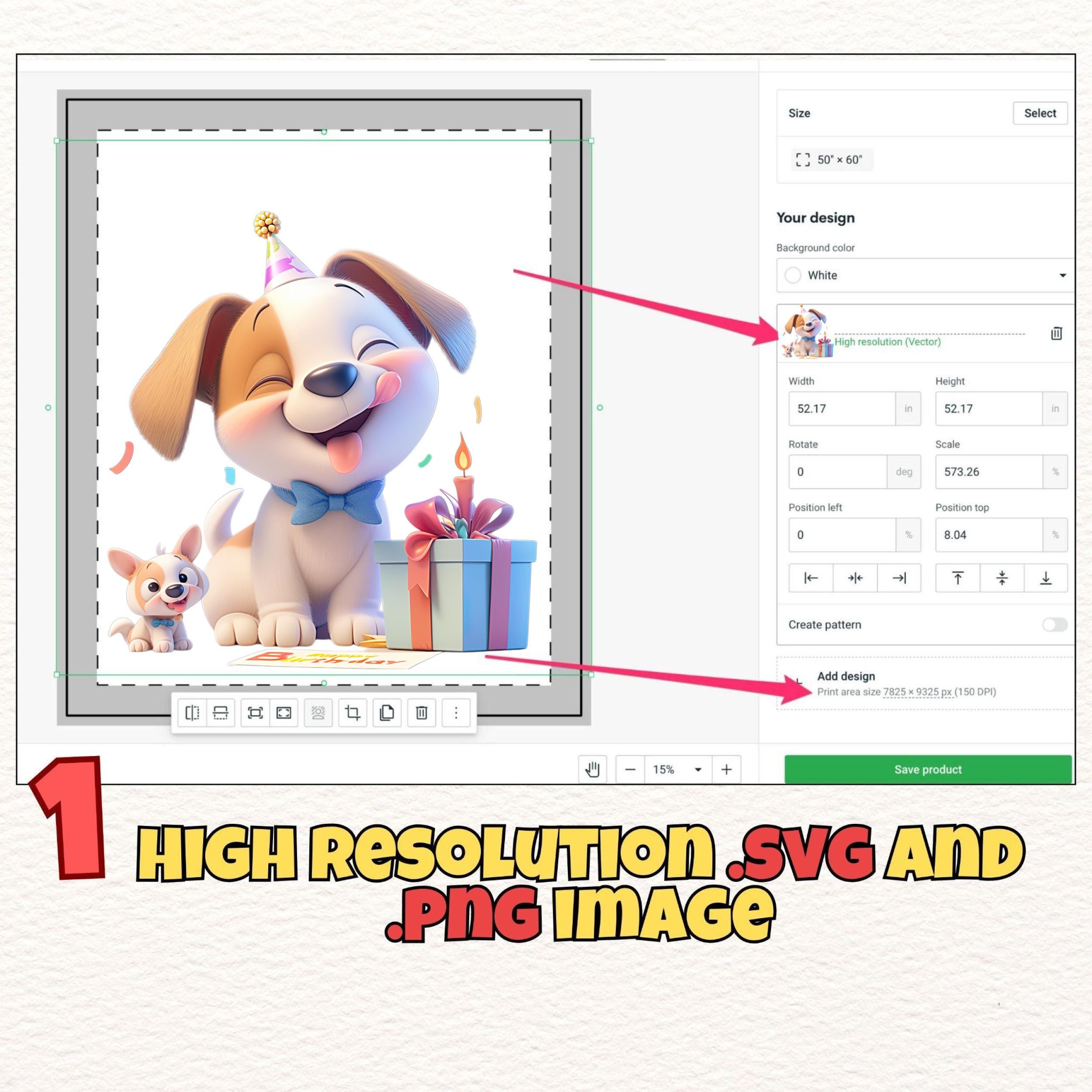 Cute Happy Birthday Puppy Clipart SVG PNG Digital Download Dog Birthday ...