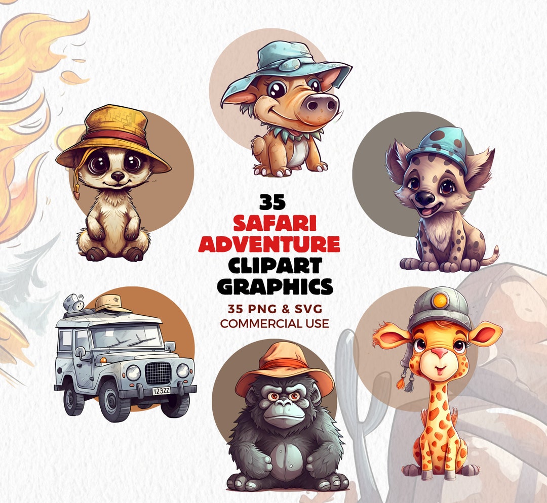 35 safari Adventure Characters PNG & SVG Images for Commercial Use ...
