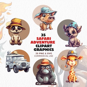 35 safari Adventure Characters PNG & SVG Images for Commercial Use ...