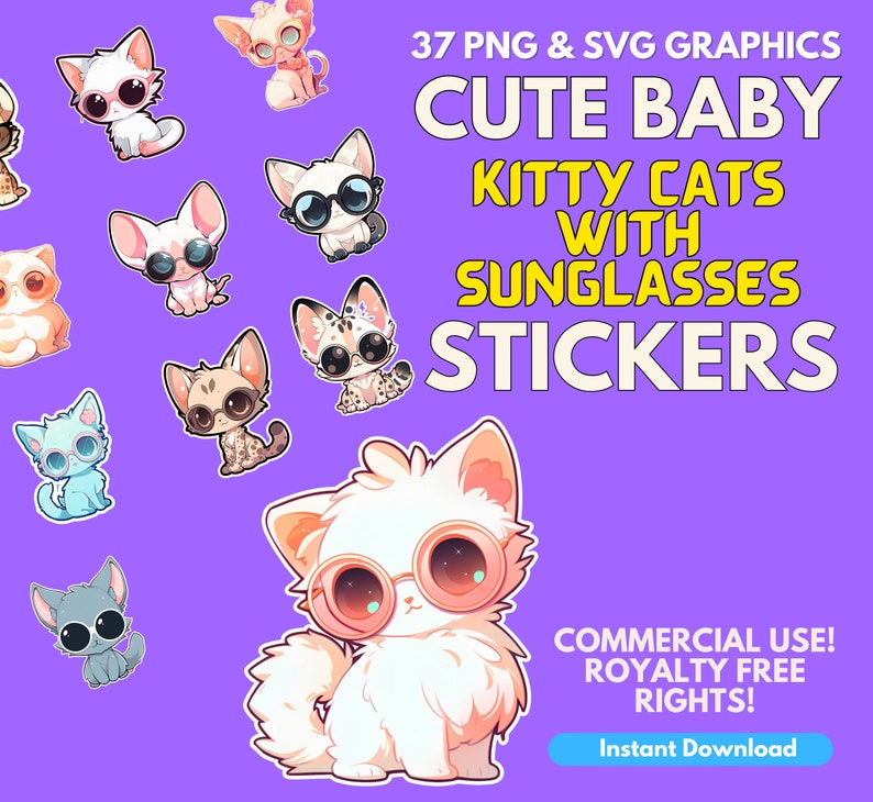 Cute Cats Clipart Bundle Kitten Png Bundle Clipart Bundle Kitten ...