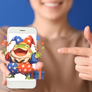 Frog Clipart Circus Jester Digital Download Whimsical Frog Svg Png ...