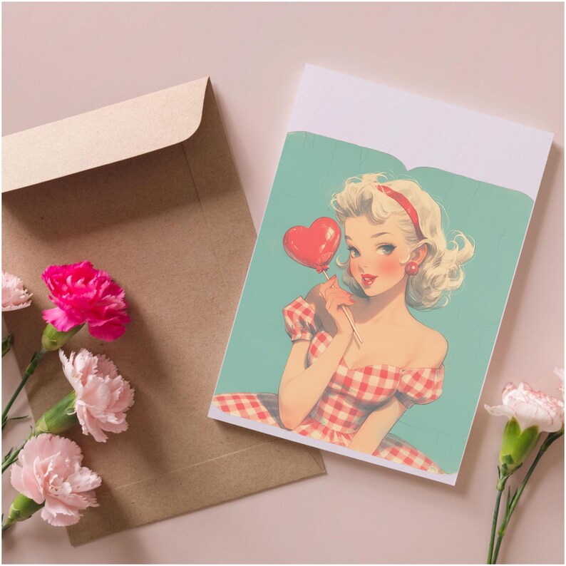 Vintage Pin up Girl Clipart PNG SVG Retro Pinup Graphic Digital ...