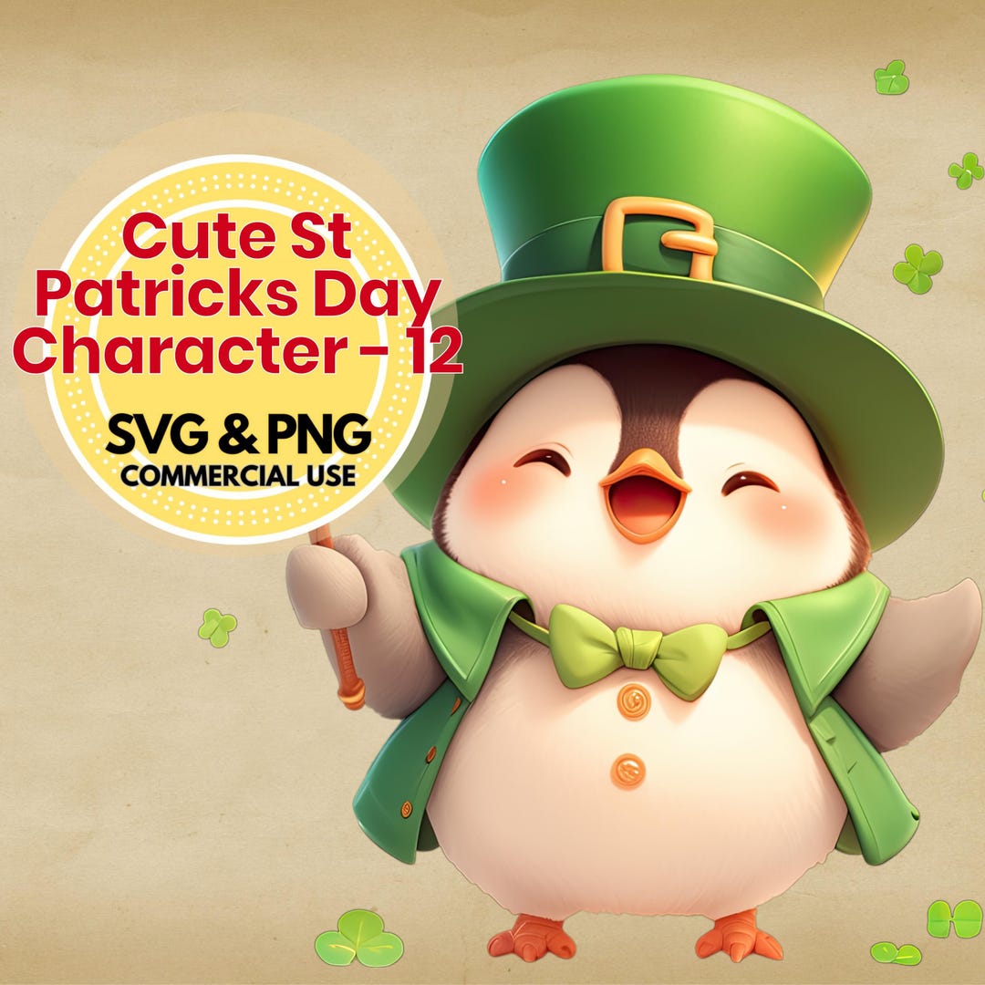 Cute St Patricks Day Clipart Bundle PNG SVG Lucky Irish Digital ...