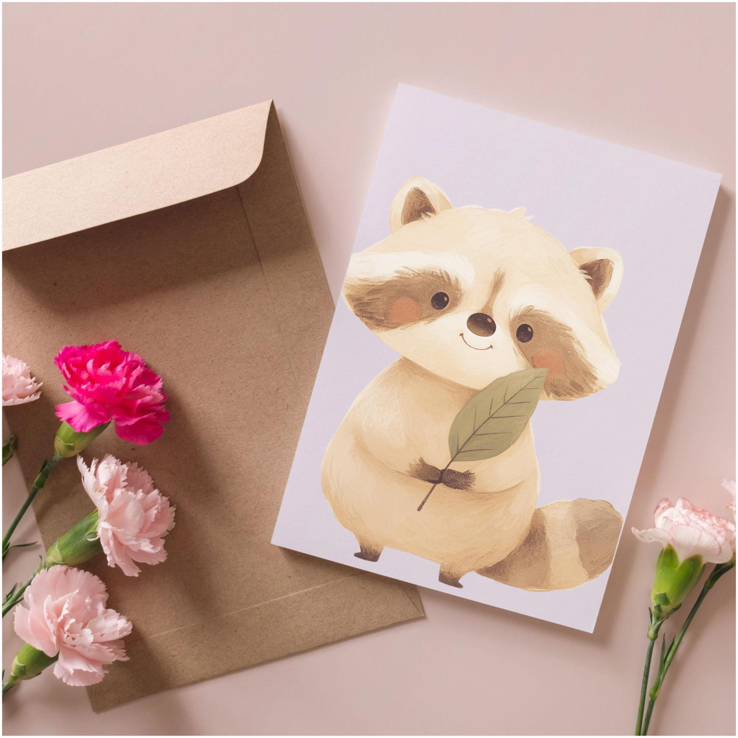 Raccoon Clipart Digital Download Cute Woodland Animal Svg and Png ...